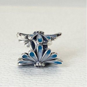 Pandora | Jewelry | Pandora Blue Daisy Flower Charm Pendant Bead | Poshmark